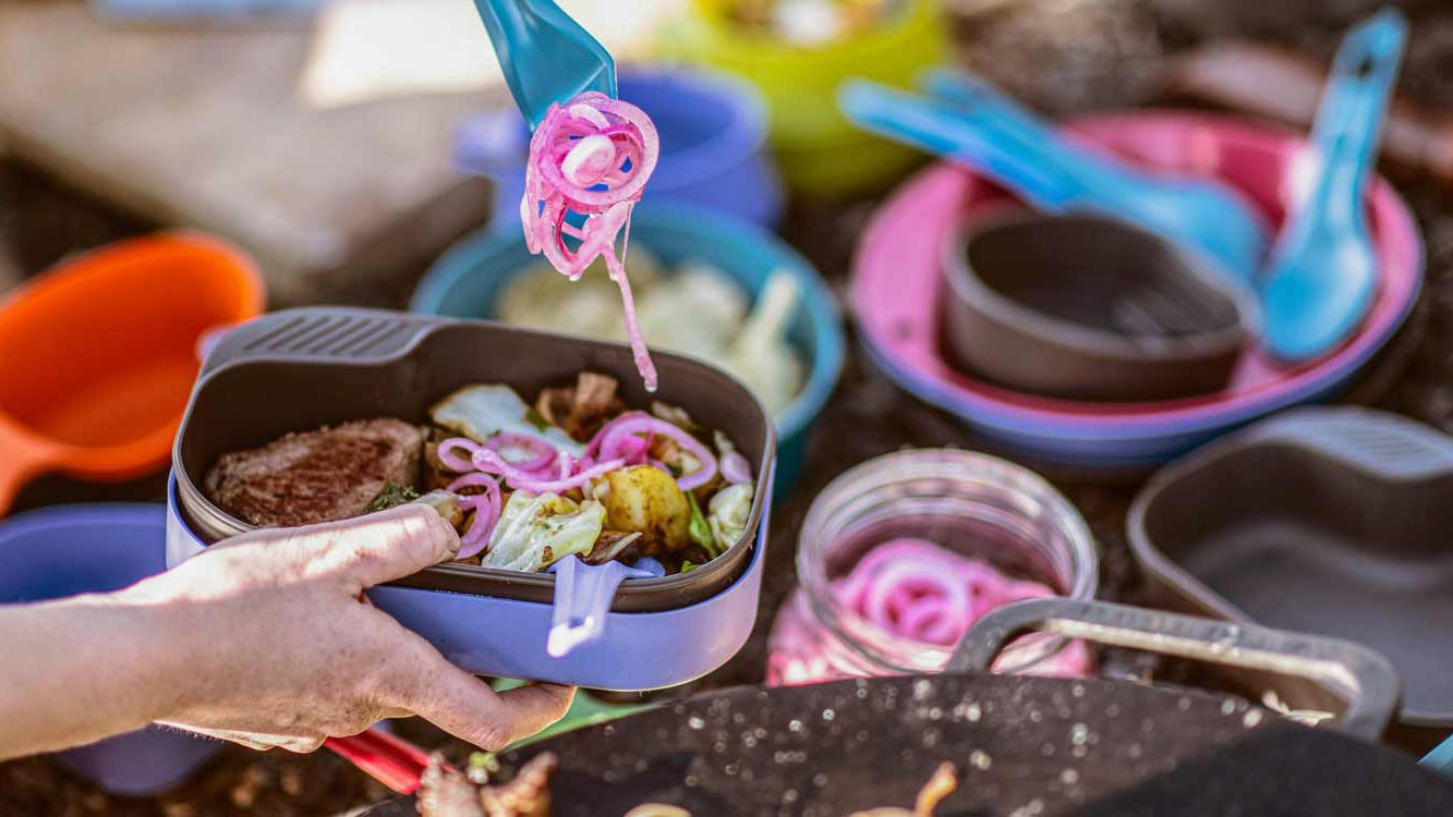 WILDO The Camp-A-Box Duo Light - lime - zestaw naczyń na biwak ...